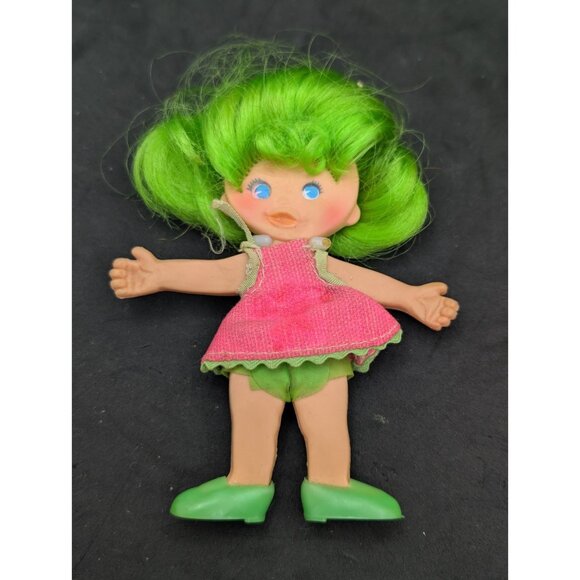 ideal | Toys | Vintage 969 Ideal Baby Flatsy Doll Green Hair Pink Dress ...
